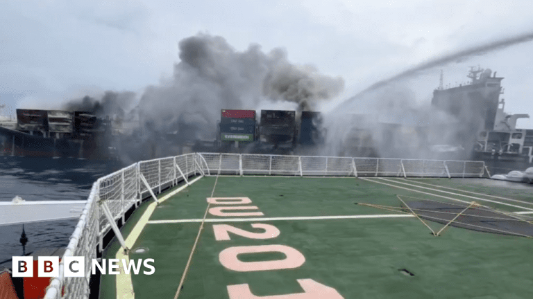 Officials Race to Tow Burning Ship Away from India's Coast to Avert ...